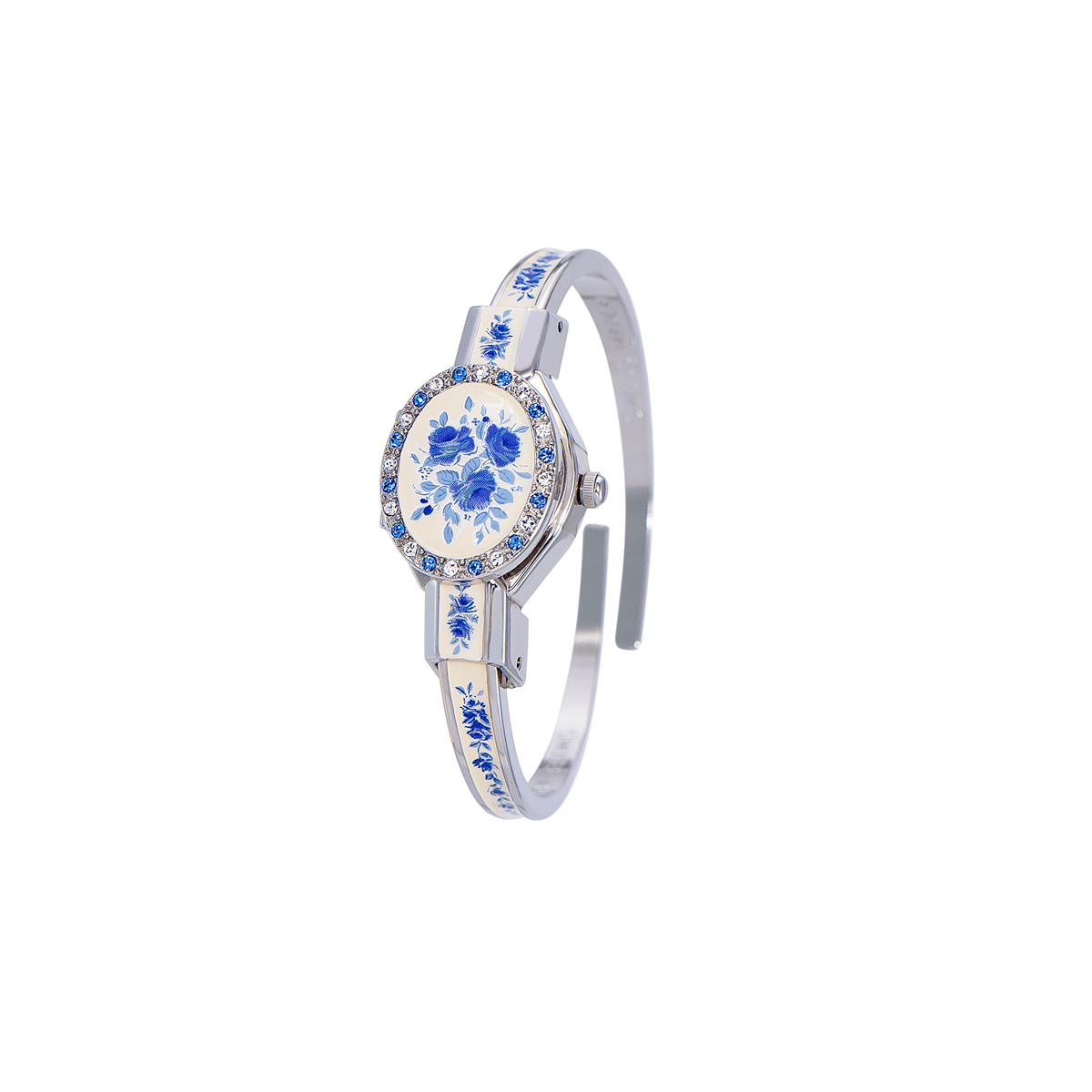 Rose Crystal Palladium White-Blue – André Mouche